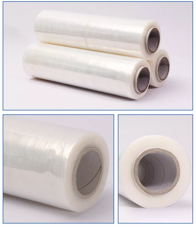 Colorful Plastic Wrap LLdpe Stretch Film Roll Jumbo Packaging 500mm